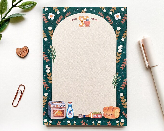 A5,A6 Cozy Bakery Memopad - With a Cardboard Backing / Cute, Kawaii ...