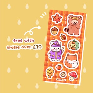 One Winter Day Sticker Sheet Cute, Kawaii, Aesthetic, Cozy, Bear ...