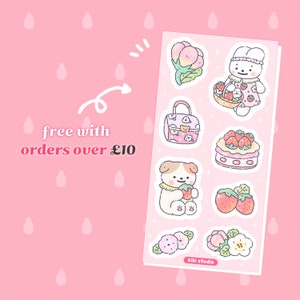 Cozy Bakery Sticker Sheet Cute, Kawaii, Aesthetic, Bear, Bread, Baking ...