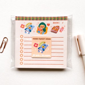 Home Sweet Home Memopad to Do, Aesthetic, Cute, Kawaii, Notepad, Korean ...