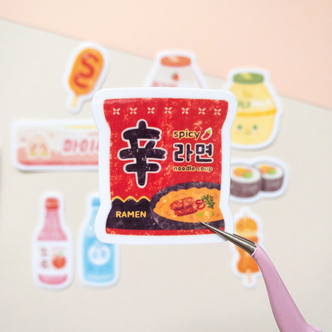 10 Korean Snacks Sticker Pack Water Resistance Laminated Die | Etsy
