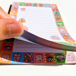 A6 Asian Snacks Memopad Lined, Aesthetic, Cute, Kawaii, Notepad, Korean ...