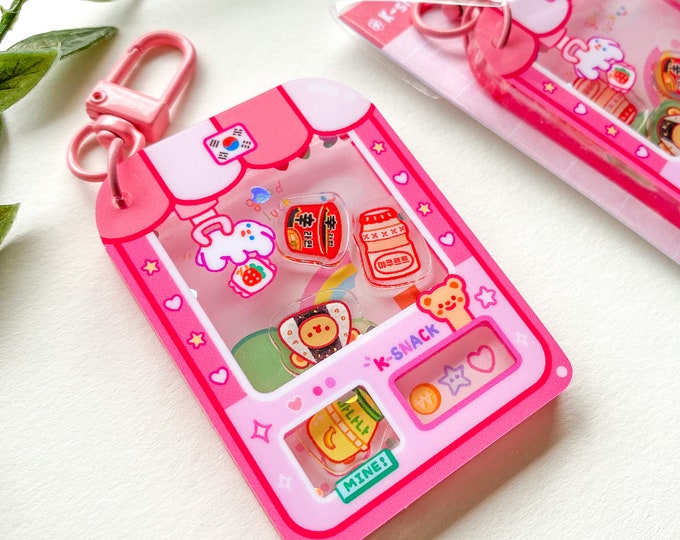 K-snack Claw Machine Shaker Keyring - Korean Keychain, Charms, Kawaii ...