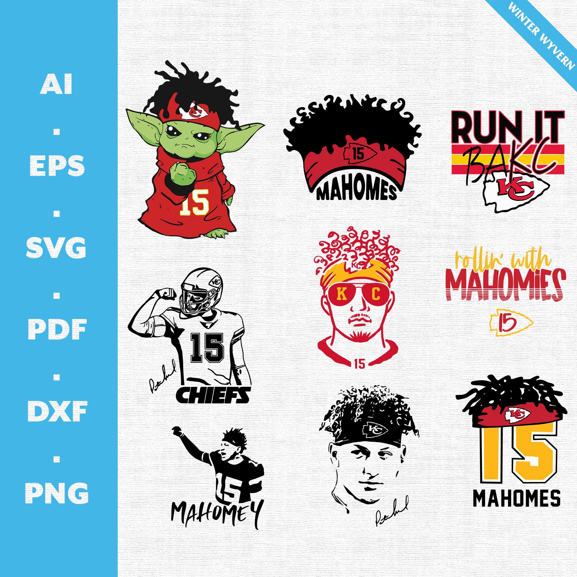 Mahomes SVG-Mahomes Digital Download-PNG-Chiefs Tee-KC Chiefs | Etsy