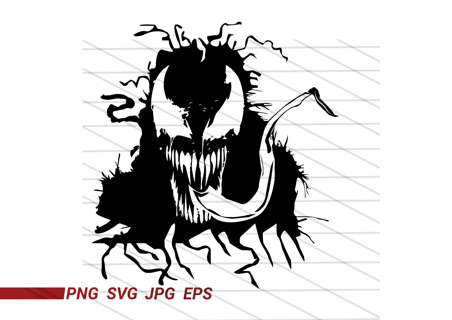 Venom SVG Silhouette Vector PNG SVG EpS Sublimation T-shirt | Etsy