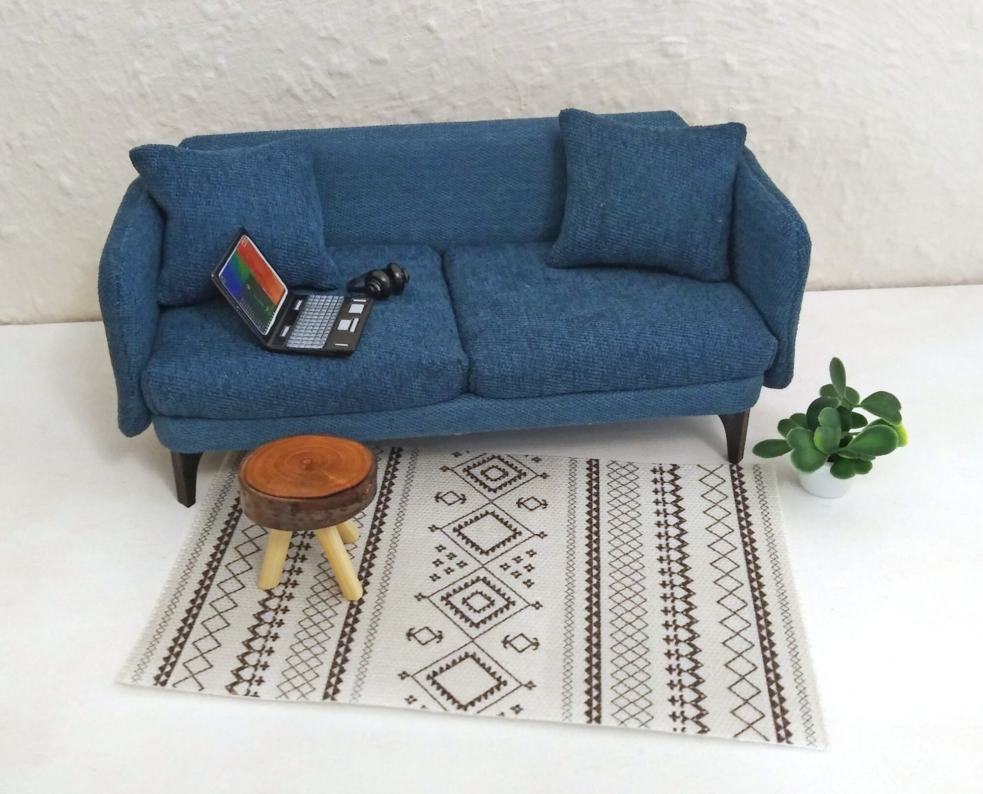 Boho Rugs Dollhouse Barbie Miniature Boho in 3 Different Sizes and 2 ...