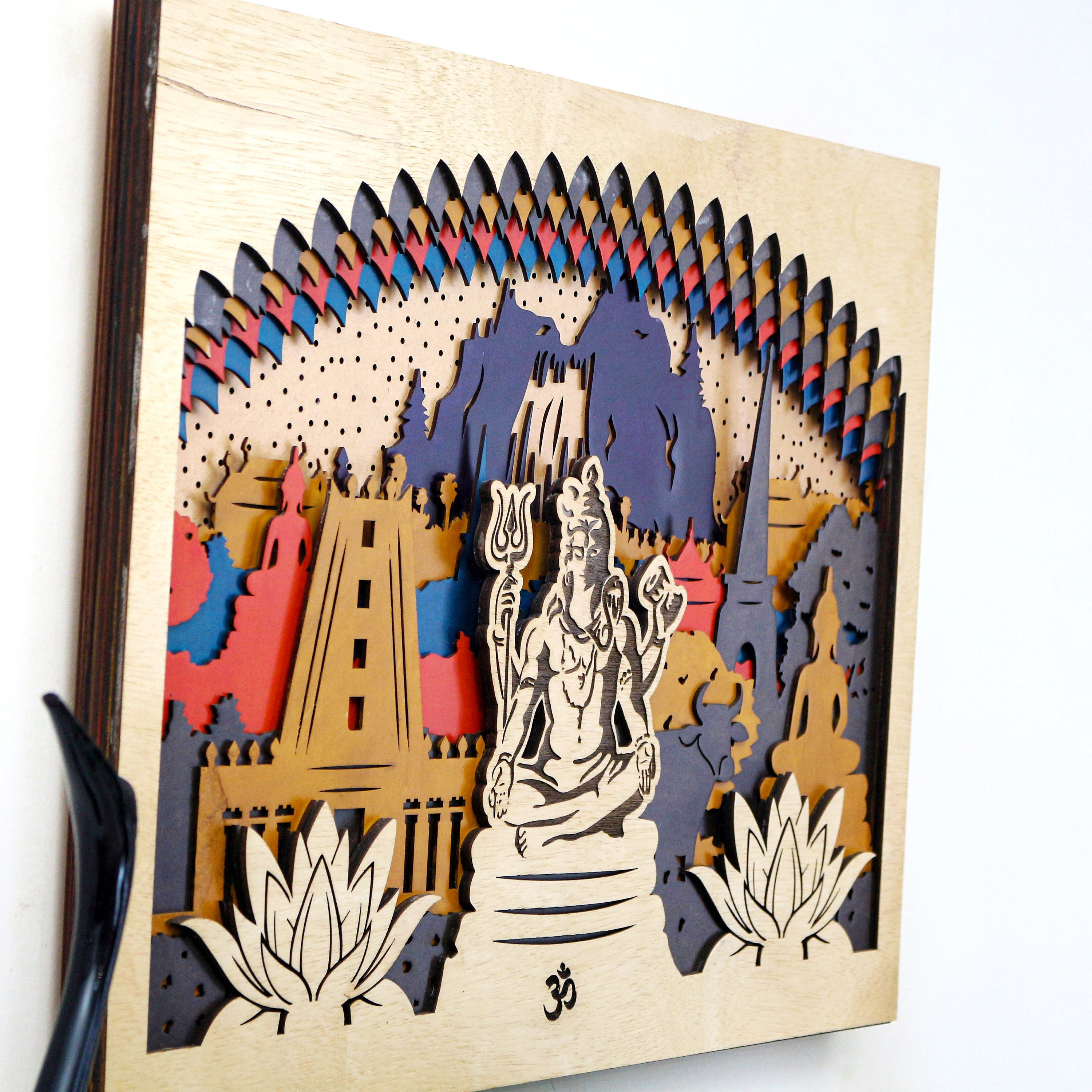 Mahadev Mandala Wooden Wall Art: Spiritual Décor, Housewarming Gift - Etsy