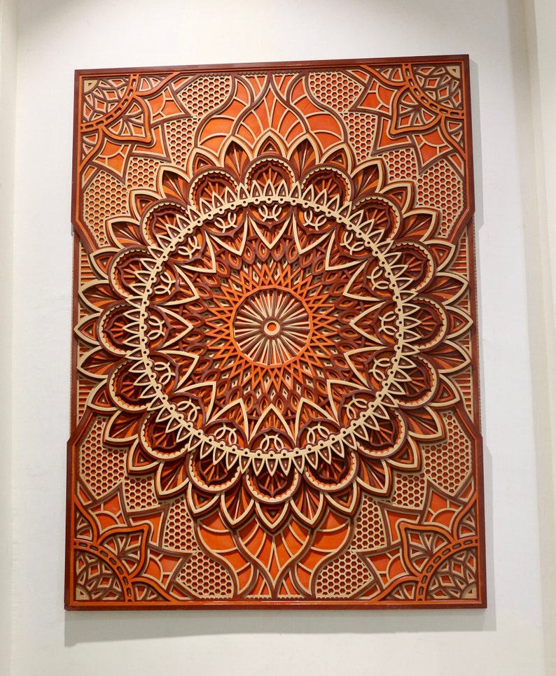 Om Wall Art Extra Large Wall Art Horizontal Mandala Wall Hanging Art ...