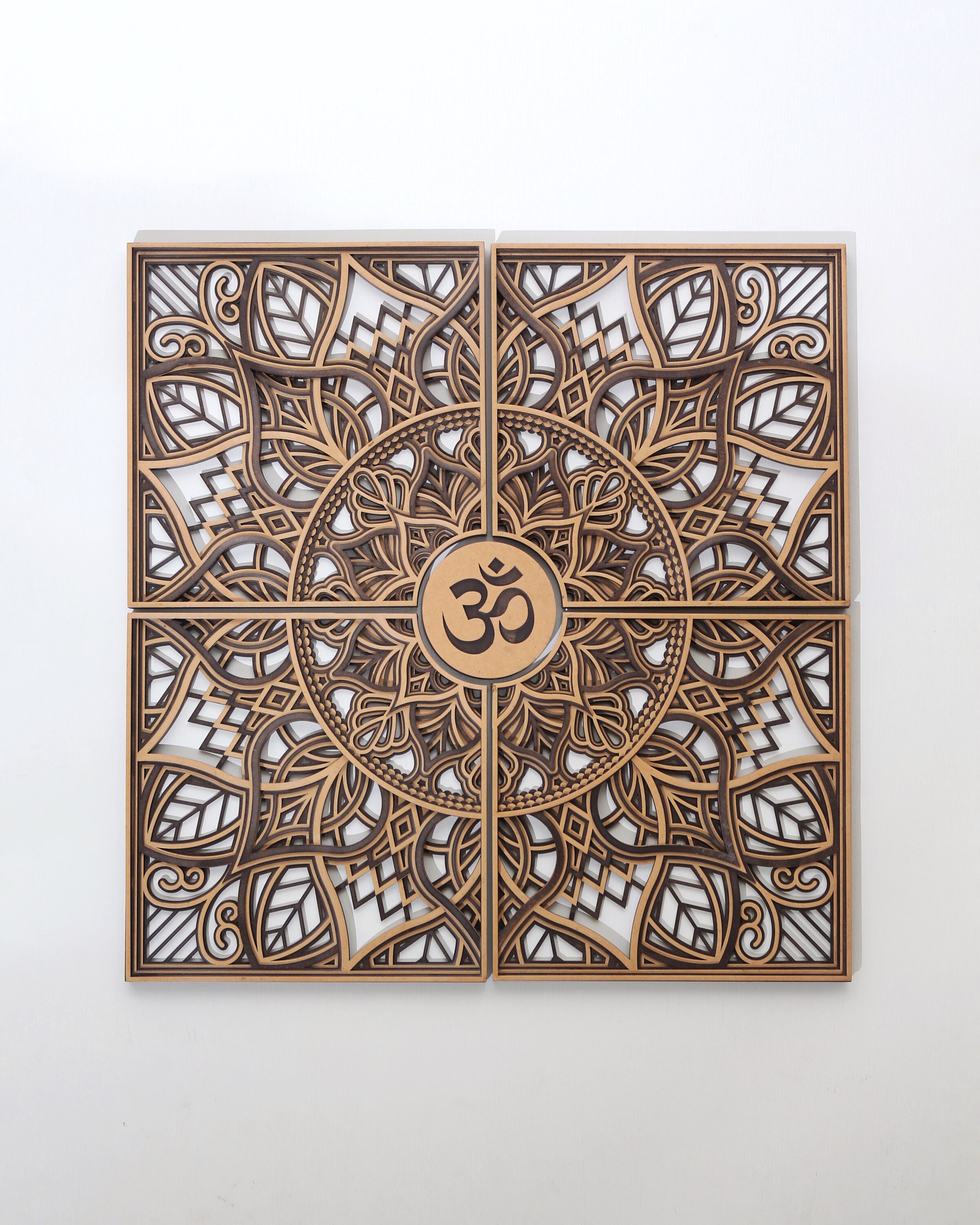 Ohm Split Mandala Wall Art Home Decoration Craft Living Room Décor ...