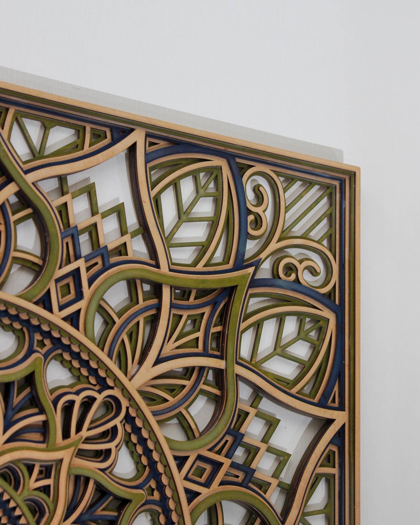 Split Mandala Wooden Wall Art: Modern Home Decor, 4-piece Sculpture - Etsy