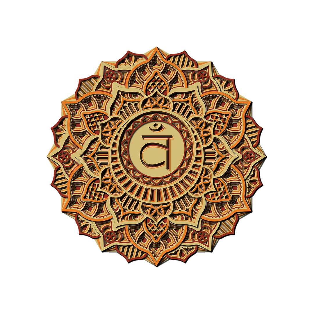 Svadhishthana Chakras Mandala Wall Art Wooden Living Room Décor ...