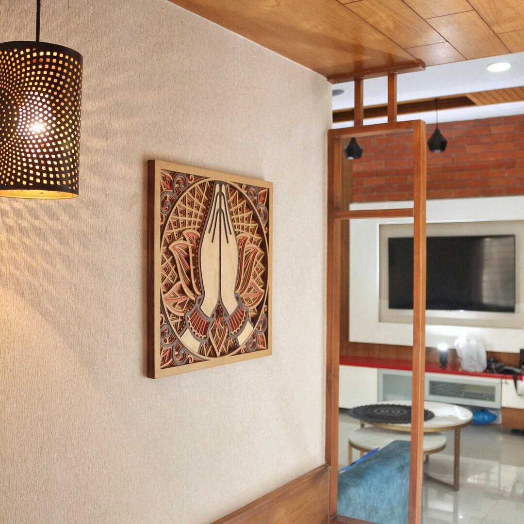 Mudra Namaste Mandala Art Home Decor Divine Religious Greetings Inner ...