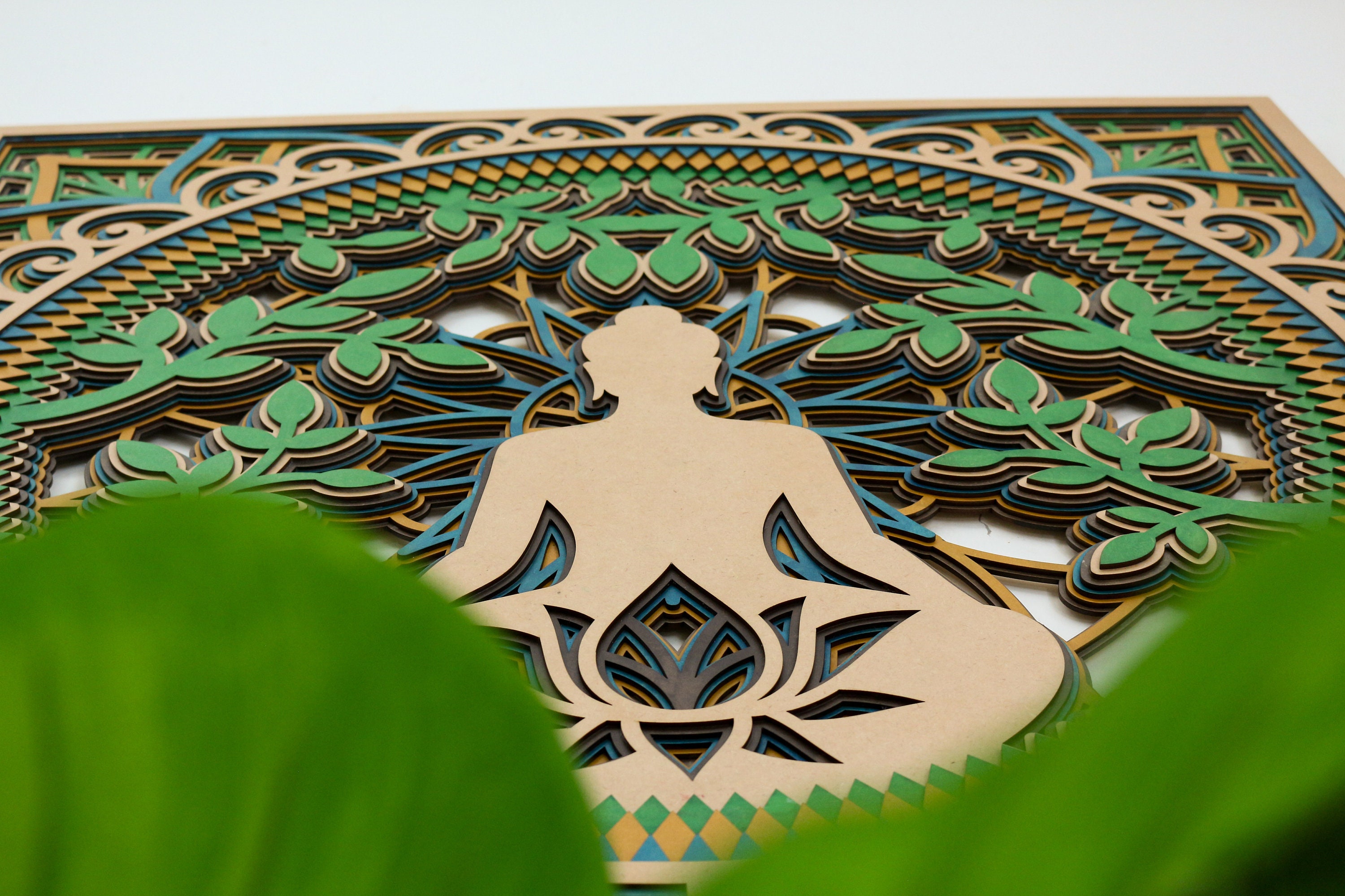 Wooden Bodhi Tree Buddha Wooden Carving Art Piece Meditation - Etsy