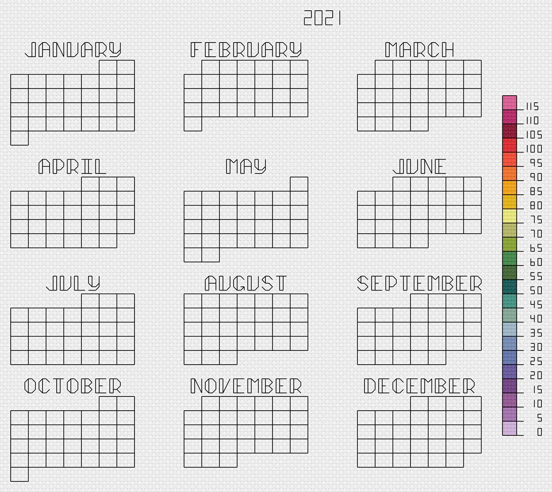 Temperature Stitch 2021 XL - Etsy