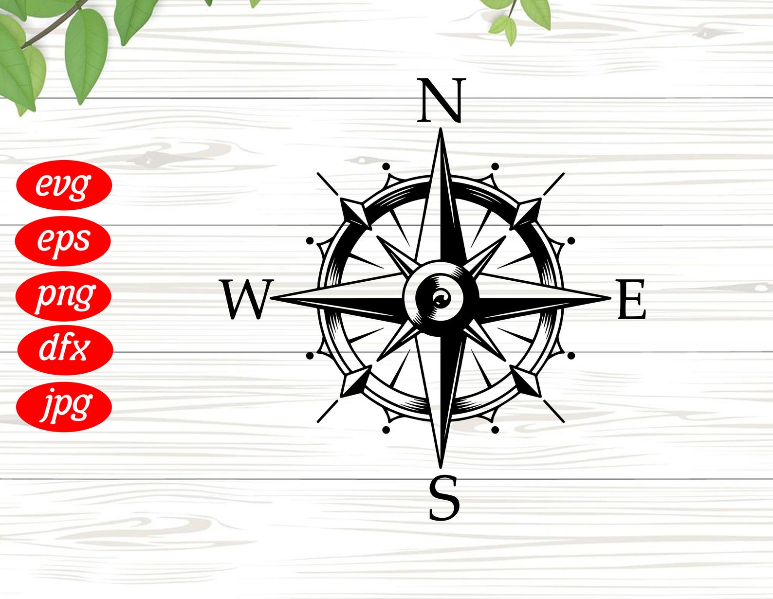 Compass SVG Camping Hiking Outdoor Cricut Files SVG PNG | Etsy