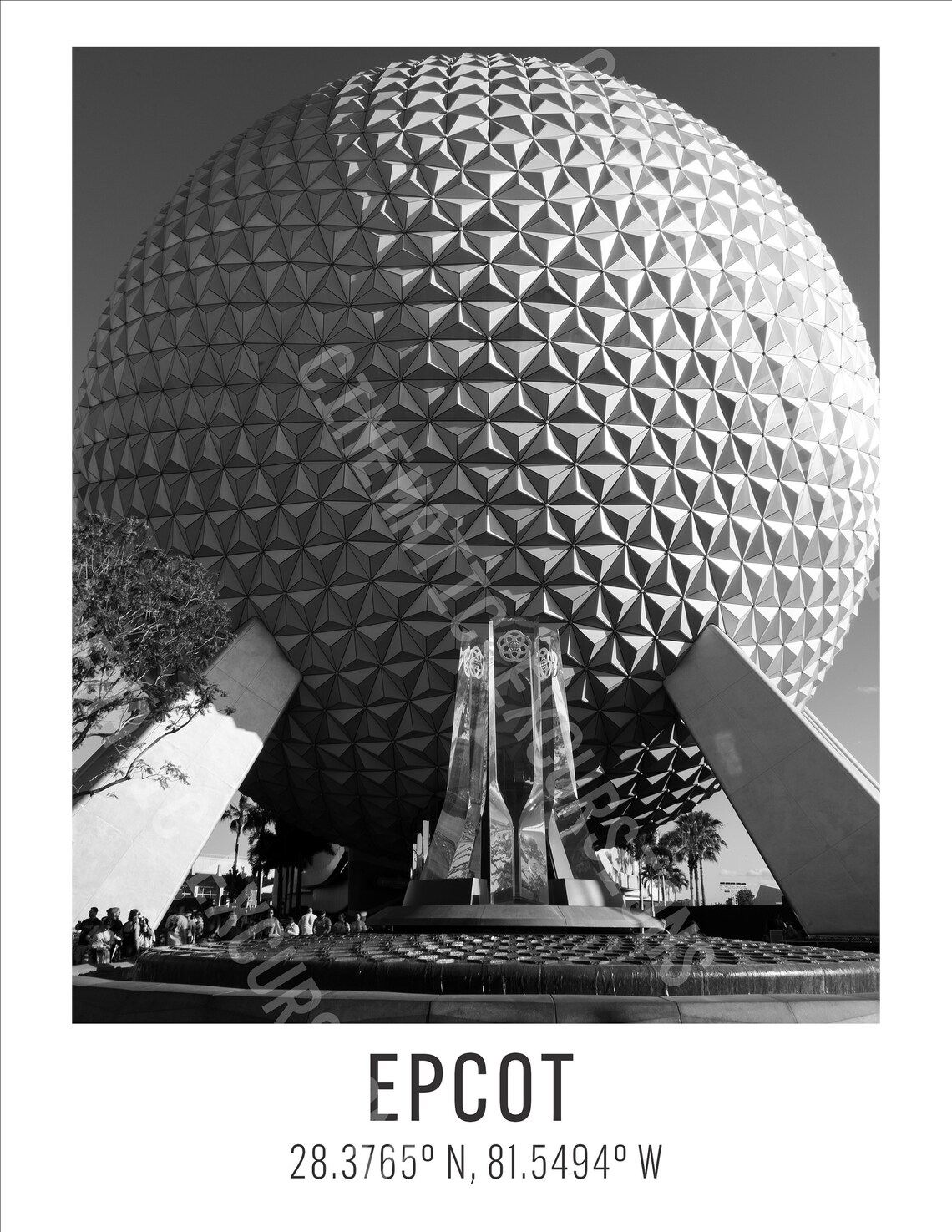 WDW Travel Print | WDW Poster | Spaceship Earth | Wall Art | Travel ...