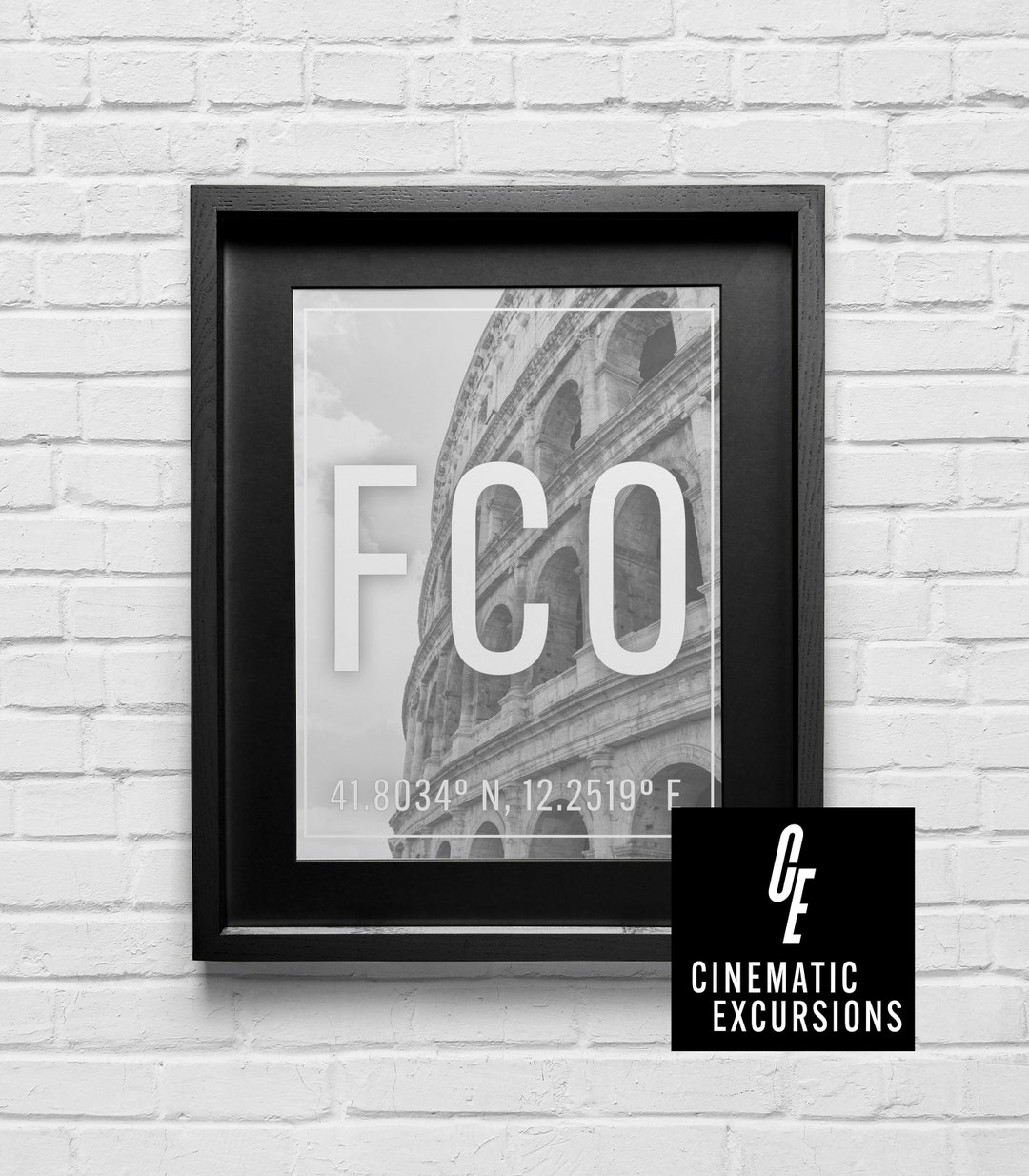 FCO Leonardo Da Vinci–fiumicino Airport Poster | Italy Travel Poster ...