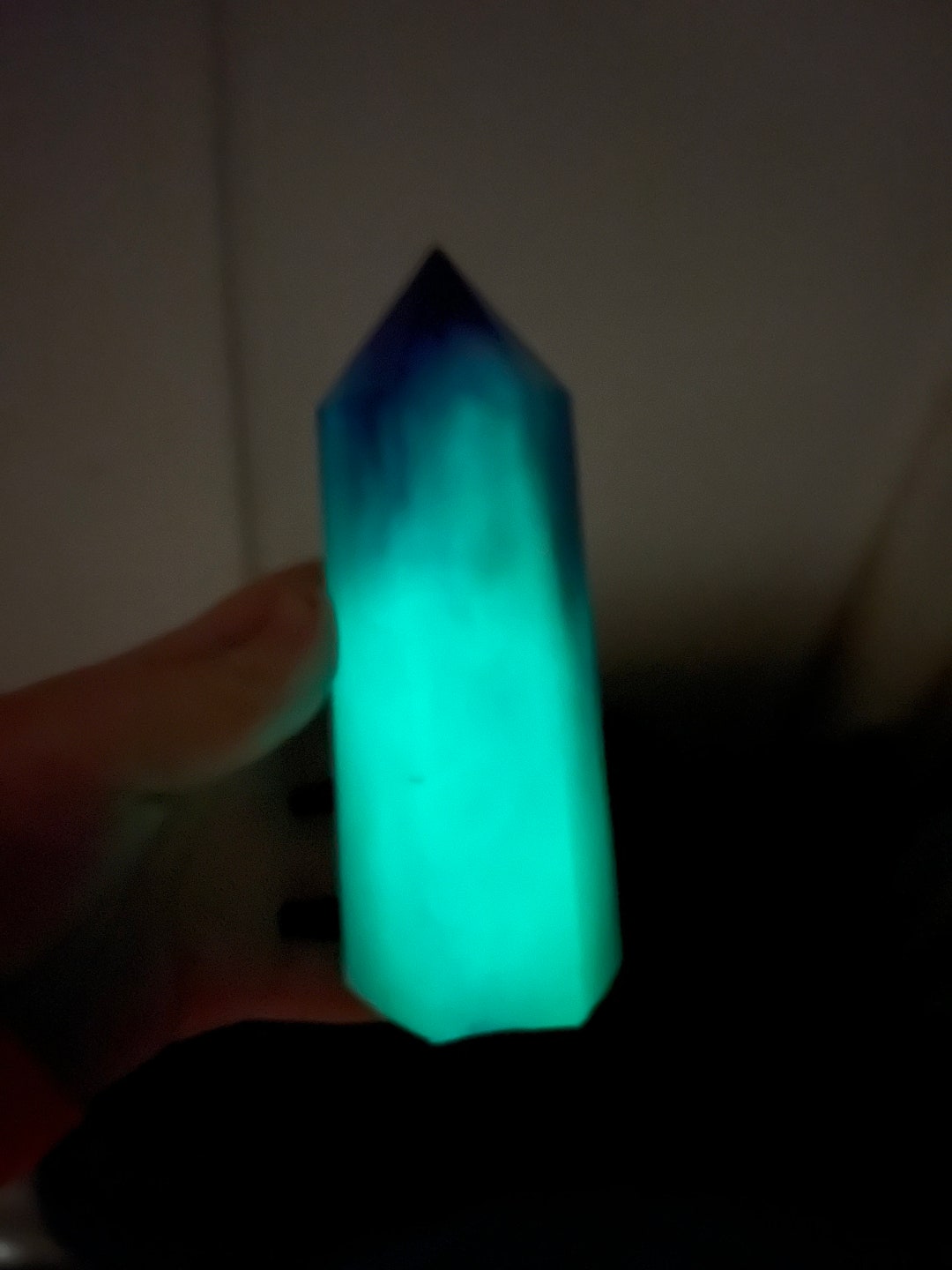 Glow in the Dark Fluorite Resin Crystal Tower - Etsy