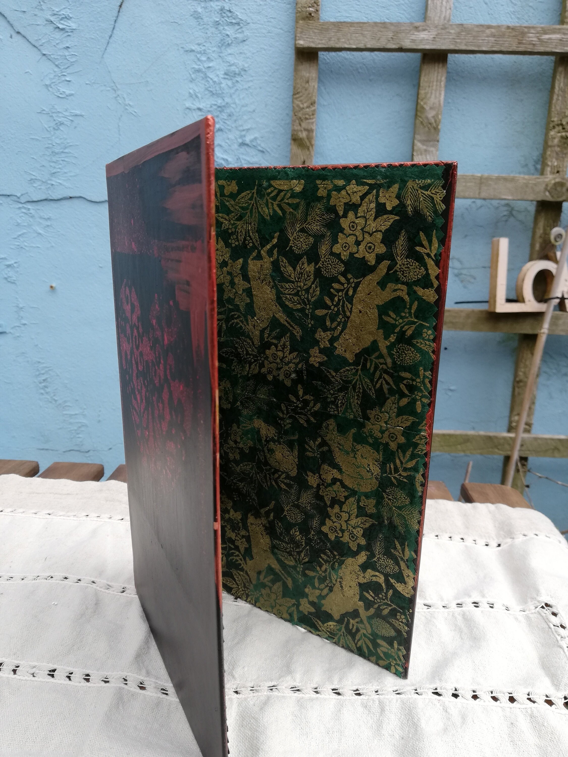 Red and Gold Heart Journal Cover - Etsy