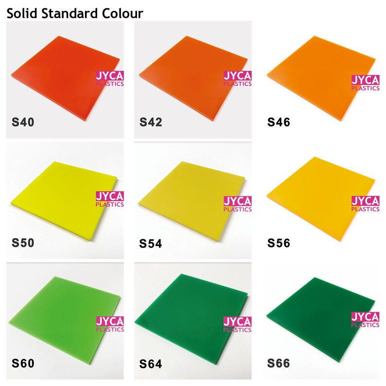 SOLID COLOUR Acrylic Sheet Perspex Sheet Panel 【massive Colour Options ...