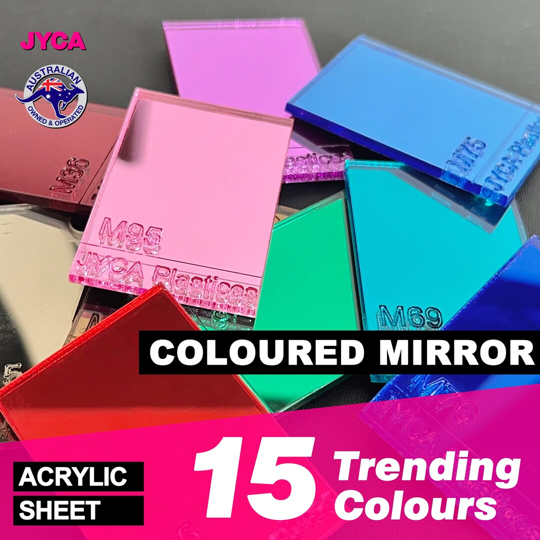 COLOURED MIRROR Acrylic Sheet Perspex Sheet Panel 【15 Colours】 Free ...