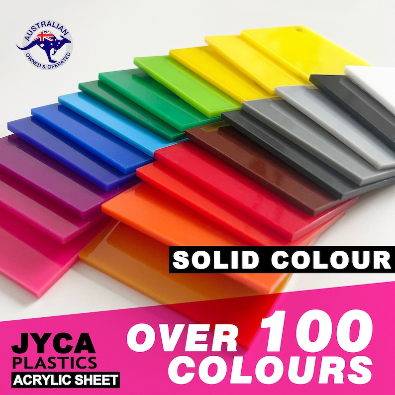 SOLID COLOUR Acrylic Sheet Perspex Sheet Panel 【massive Colour Options】 Free Post - Etsy Australia
