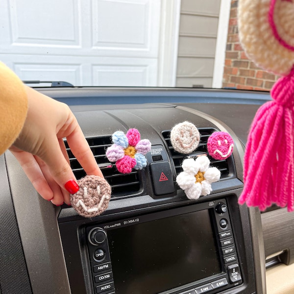 Crochet Flower for Car Vent - Etsy