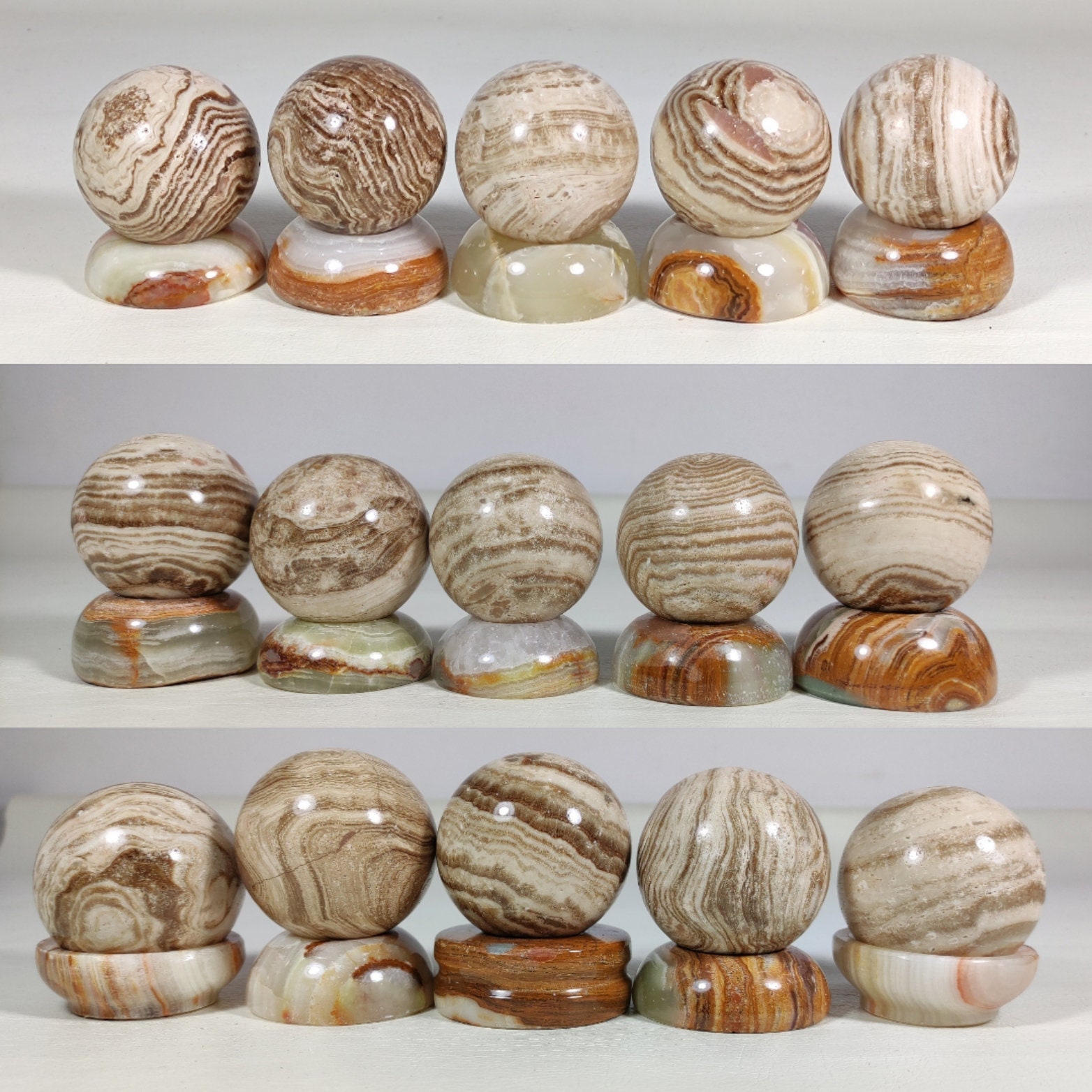 4kg Chocolate Calcite Balls and Stands - Etsy UK