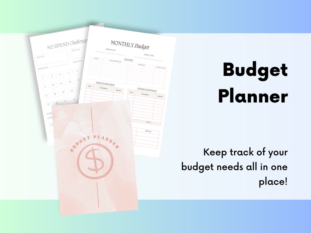 Budget Planner, Savings Challenge, Money Planner Digital Download - Etsy