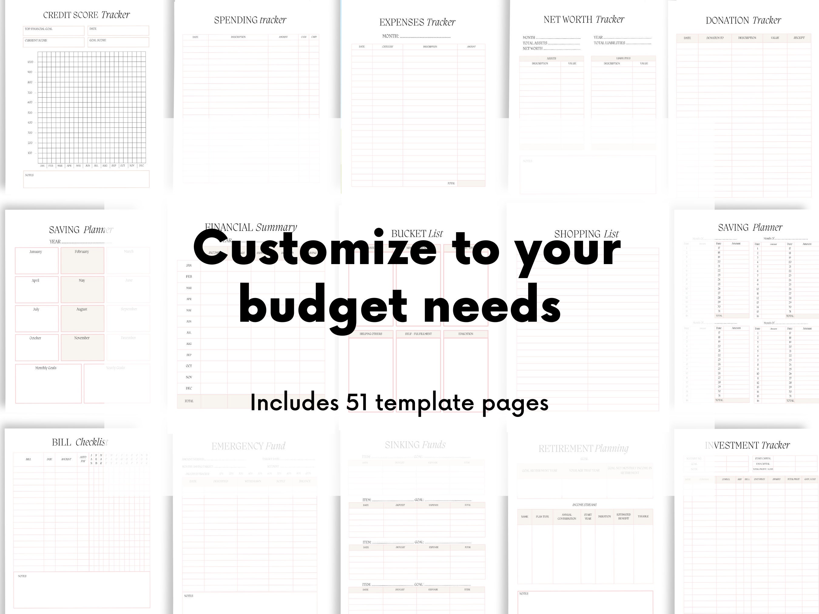 Budget Planner, Savings Challenge, Money Planner Digital Download - Etsy