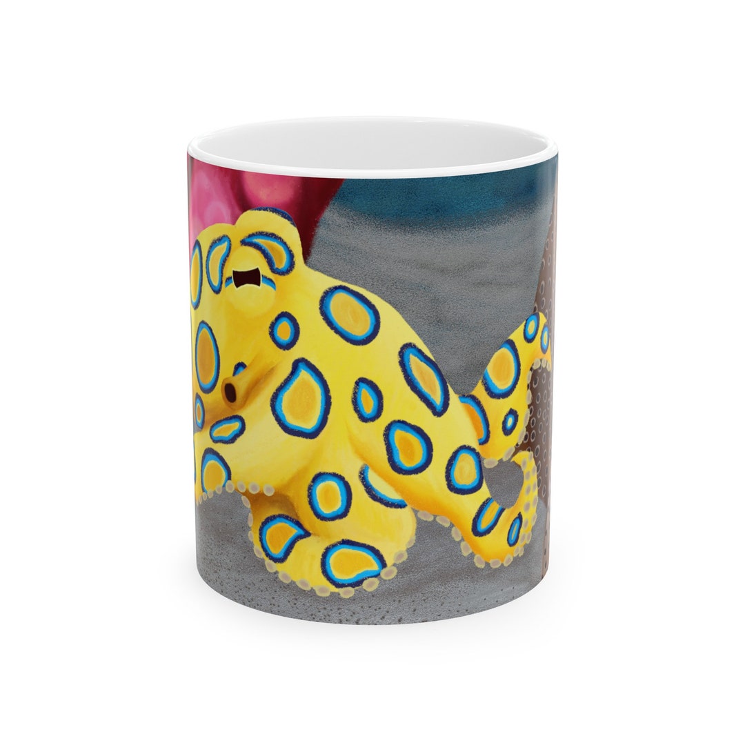 SMALL Blue Ringed Octopus Ceramic Mug 11oz - Etsy