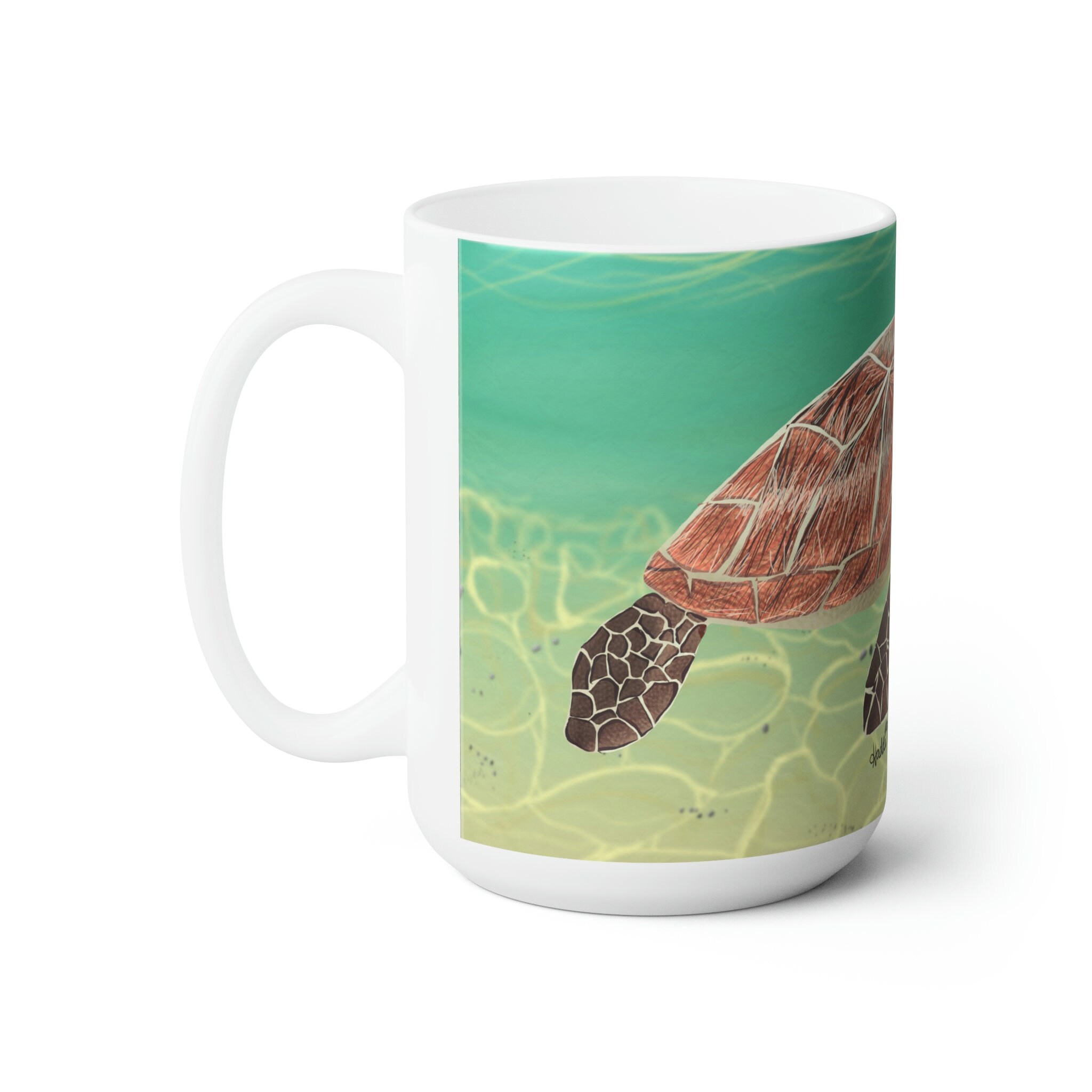 Sea Turtle Ceramic Mug 15oz - Etsy