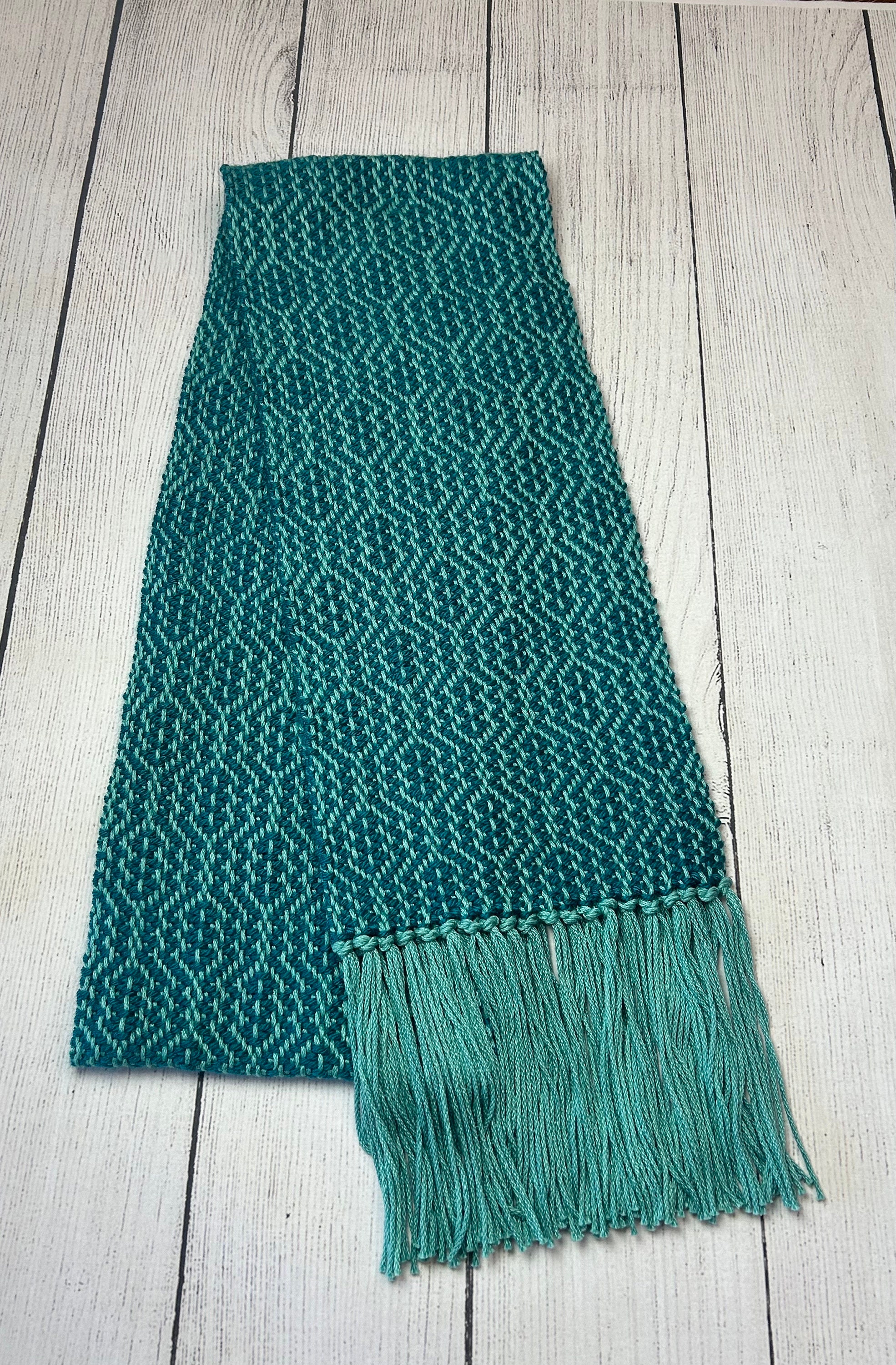 Handwoven Teal and Jade Scarf: Handmade Winter Scarves - Etsy