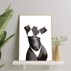Curvy Body Art Print, Curvy Woman Poster, Body Positive Print, Colorful ...