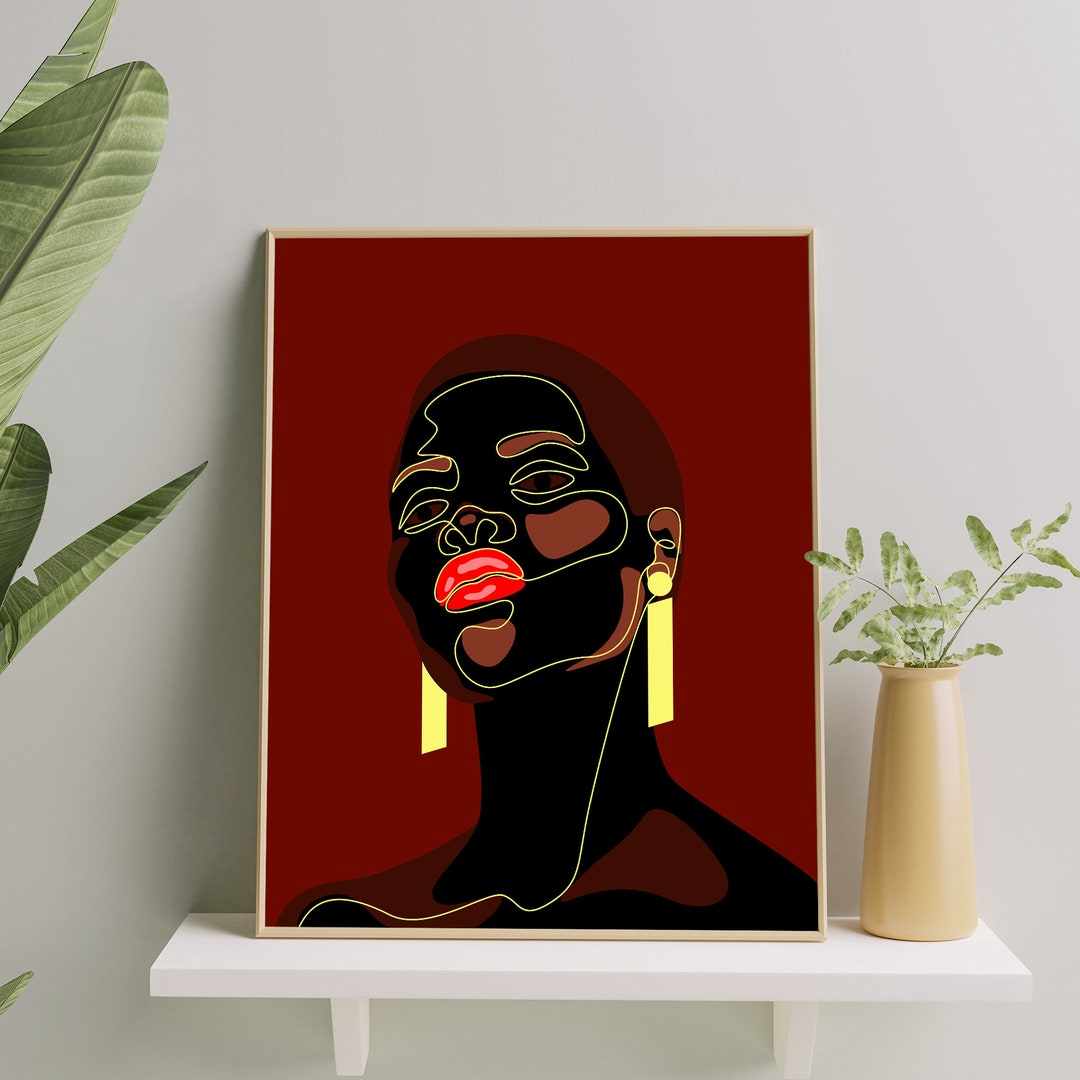 Black Girl Wall Art Black Woman Wall Art Print African Woman Art
