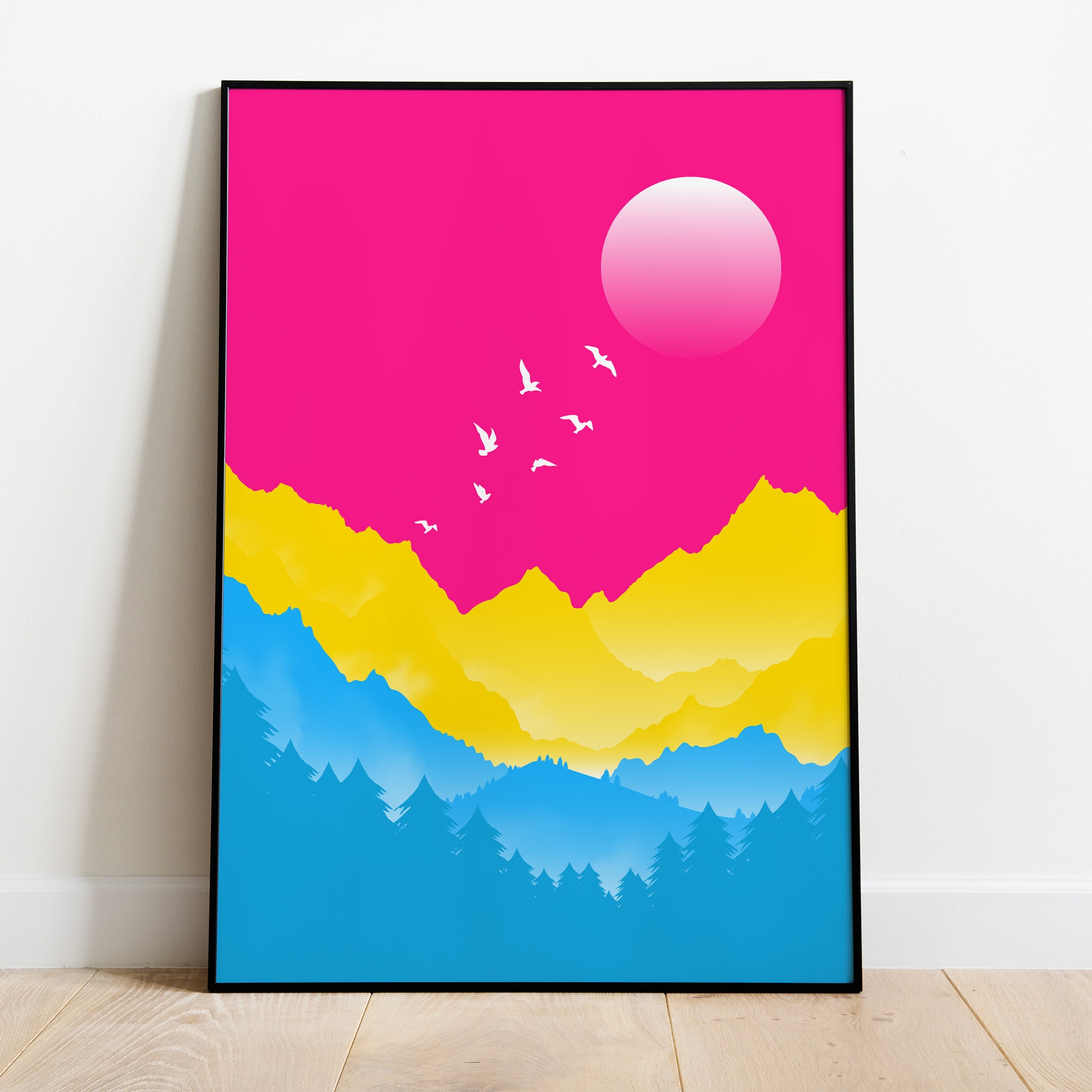 Pansexual Art Print Pansexual Art Poster for Home Decor | Etsy