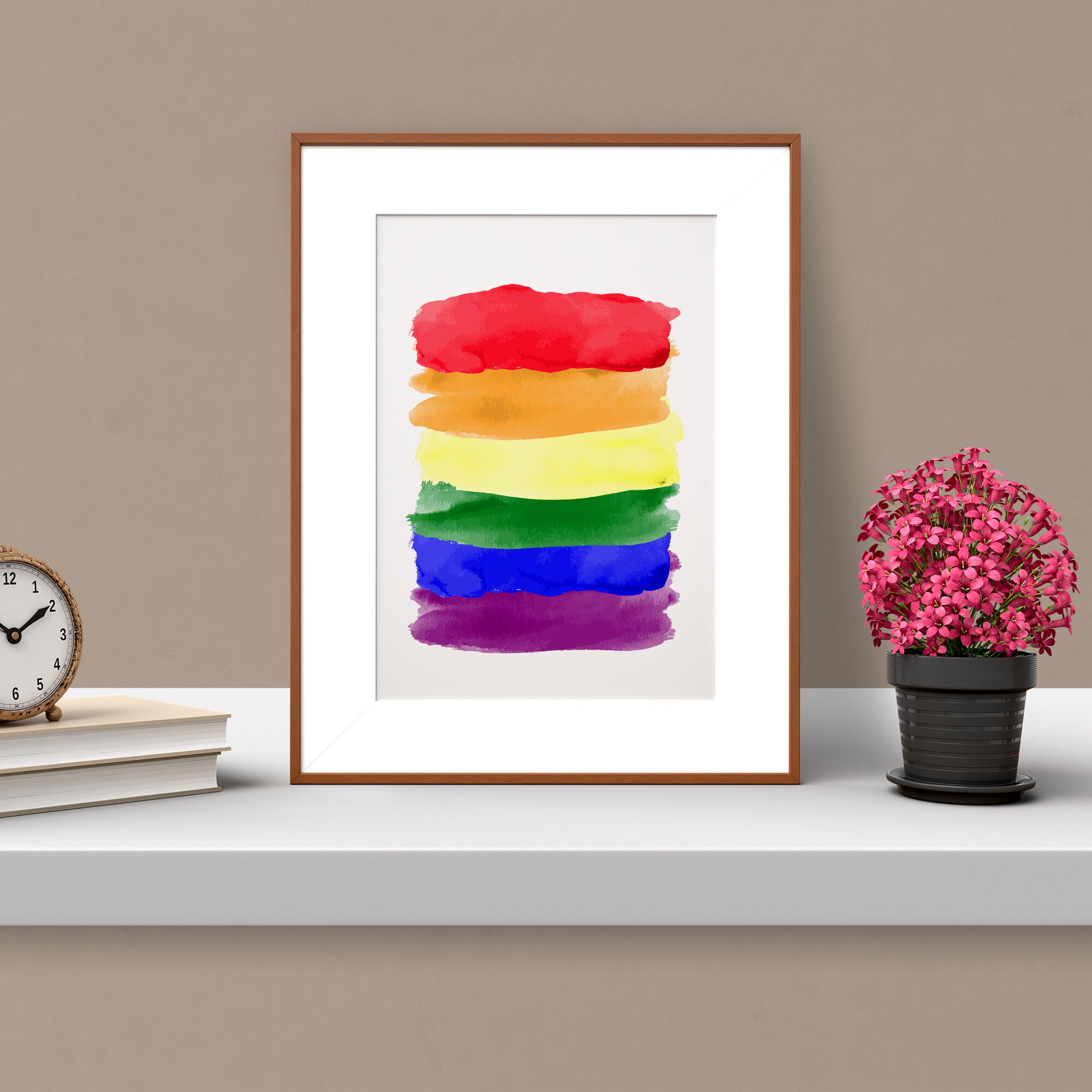 Rainbow Pride Watercolor FlagLGBT Pride Watercolor Flag | Etsy