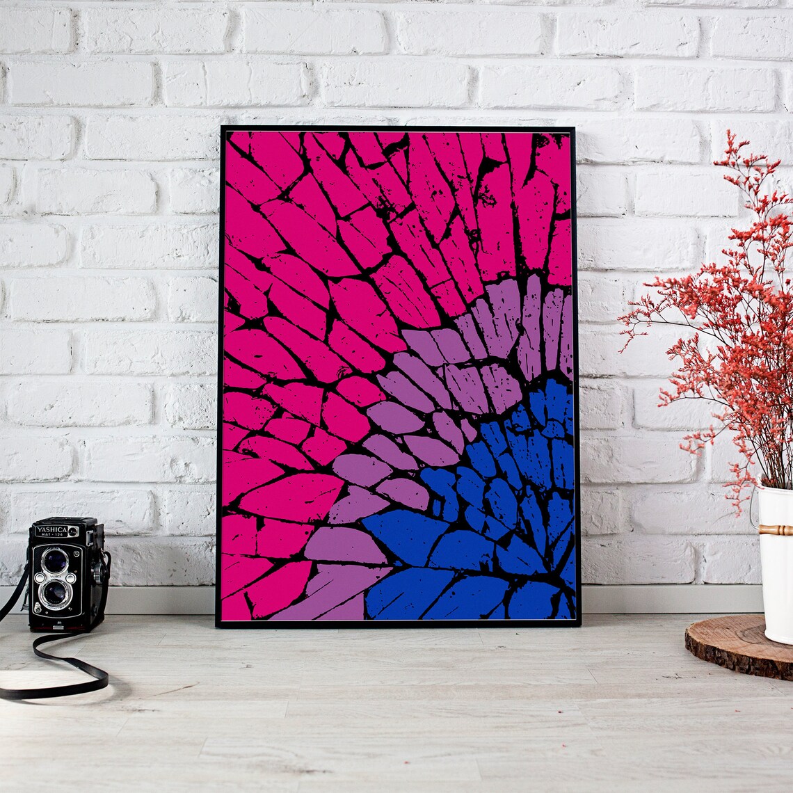 Bisexual Art Print Bi Bisexual Pride Minimal Poster Wall Art | Etsy