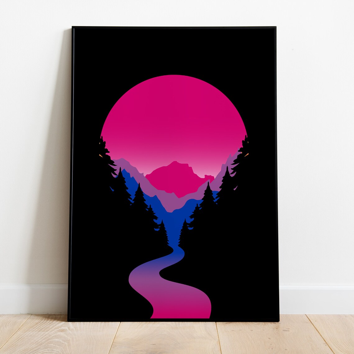 Bisexual Sunset Art Print Bisexuality Poster Wall Art for - Etsy