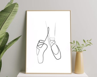 Ballet Shoes Line Art - Etsy