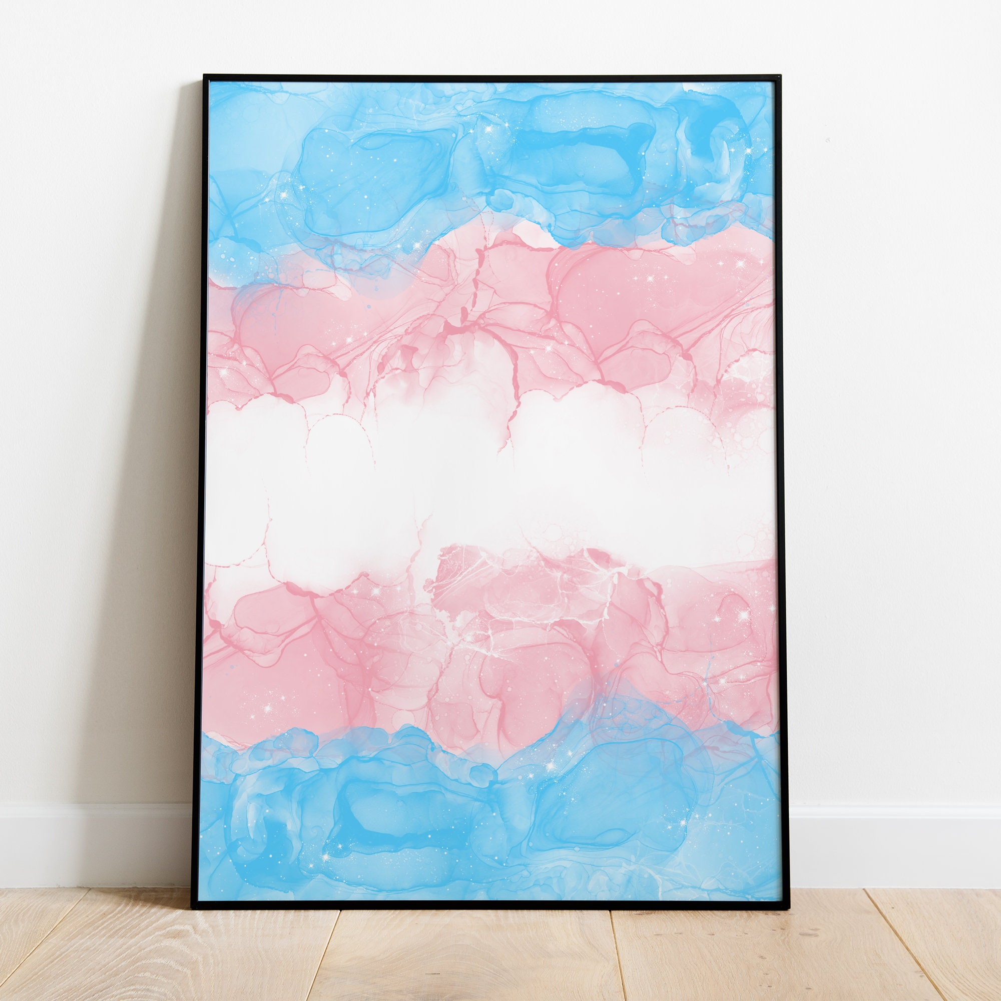 Trans Subtle Art Print, Transgender Wall Art Poster, Trans Painting ...