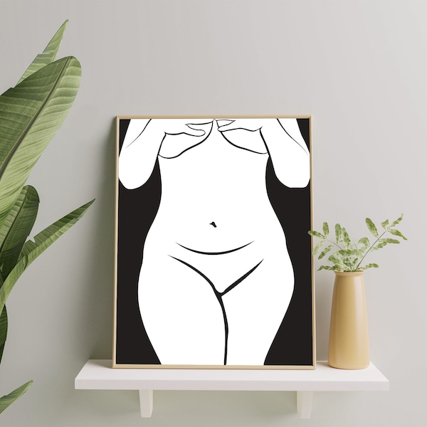 Naked Woman Art Etsy