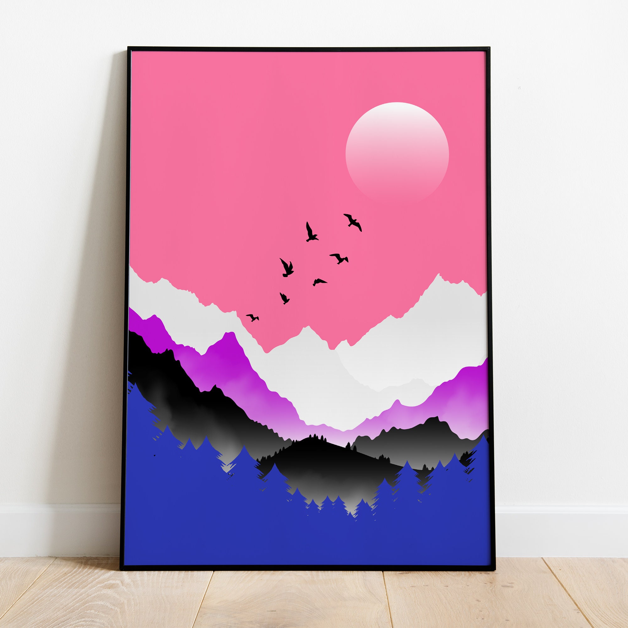 Gender Fluid Art Print Genderfluid Art Poster for Home Decor - Etsy