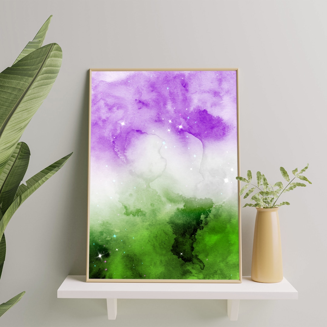 Queer Art Print, Queer Galaxy Space Wall Art Poster, Subtle Queer ...