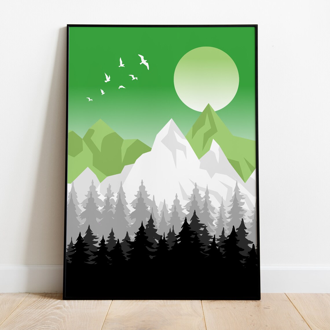Aromantic Art Print Aromantic Landscape Minimal Poster Wall - Etsy