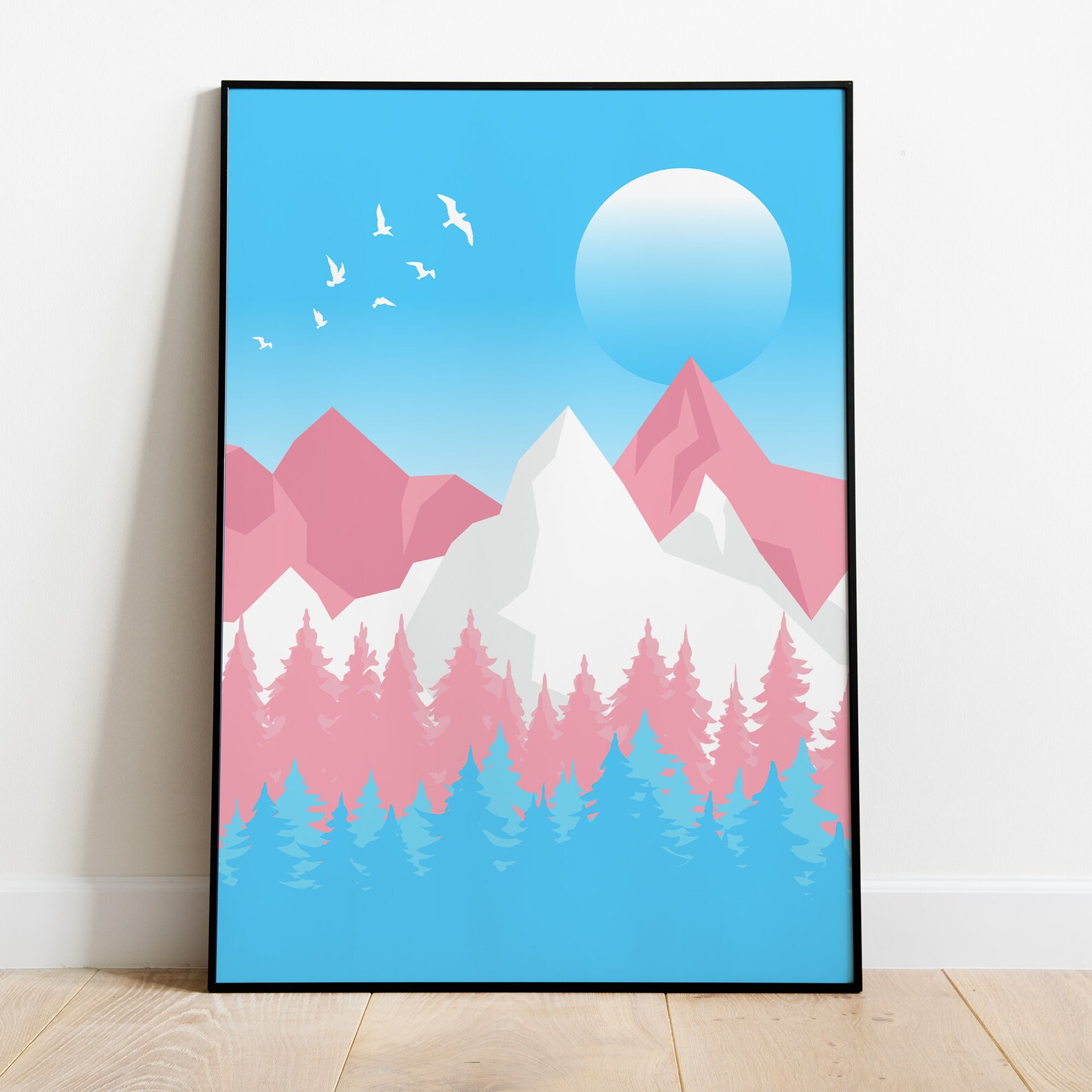 Transgender Landscape Art Print Transgender Minimal Poster | Etsy