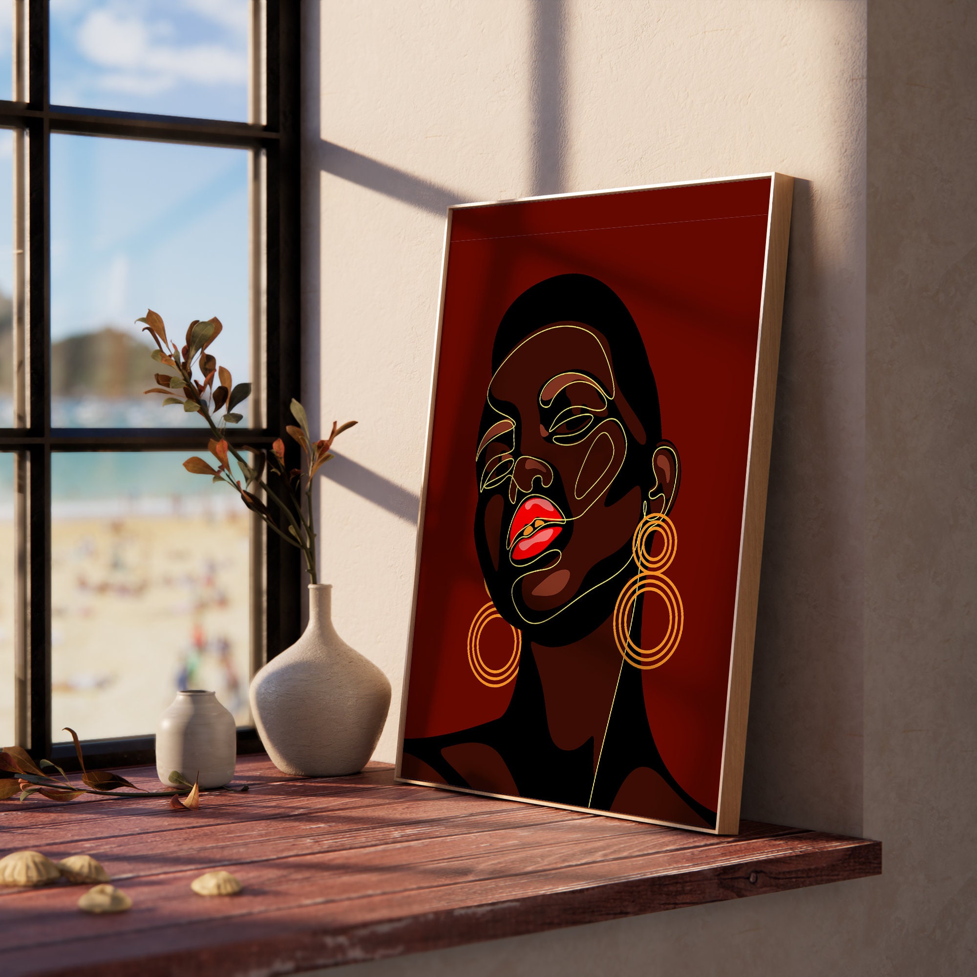 Black Girl Wall Art Black Woman Wall Art Print African Woman - Etsy