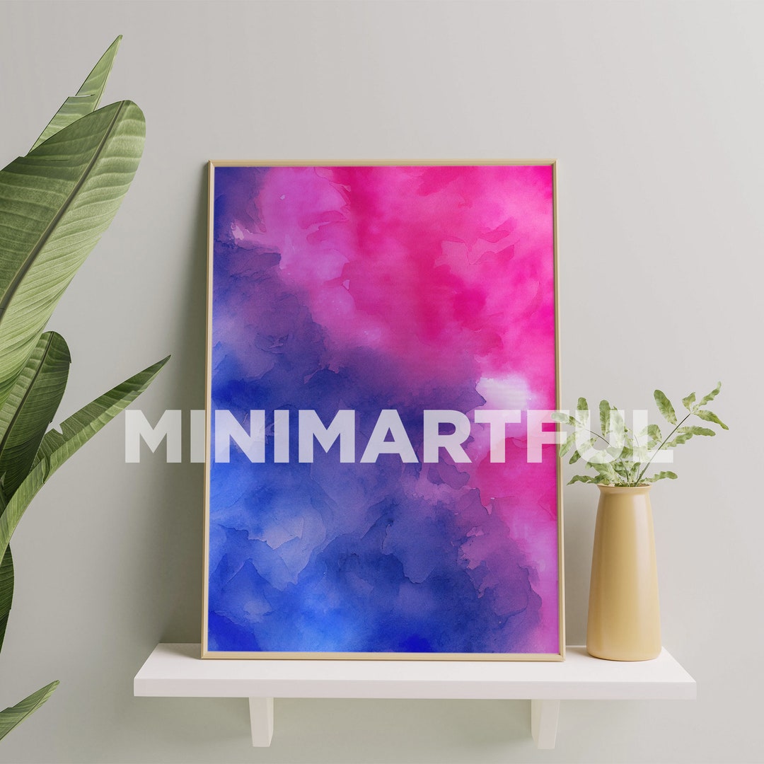 Bisexuality Flag Subtle Art Print, Bisexual Pride Wall Art Poster ...