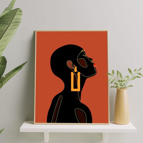 Black Woman Wall Art Black Girl Wall Art Print African Woman - Etsy