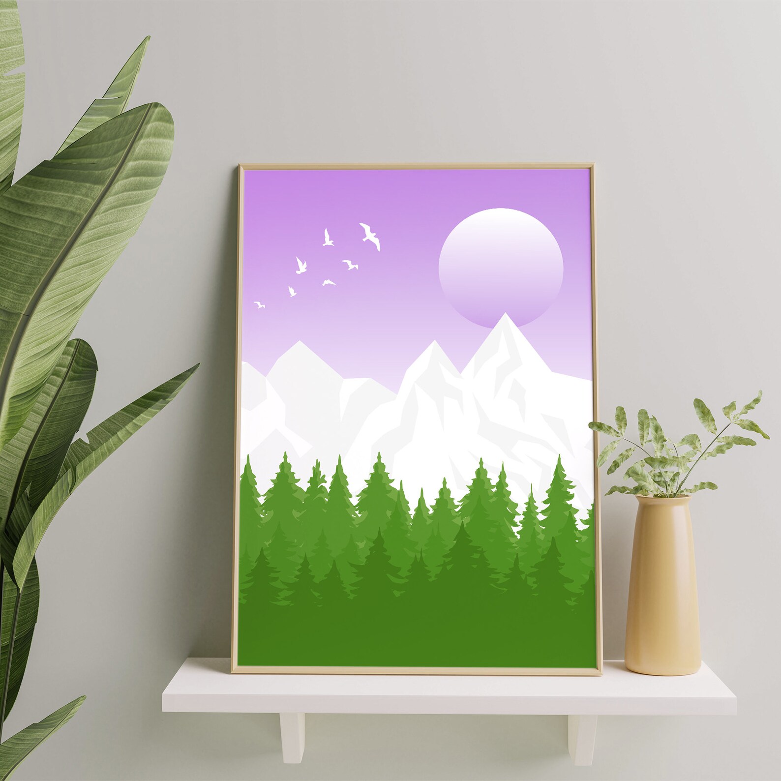 Queer Landscape Art Print, Gender Queer Minimal Poster Wall Art for ...